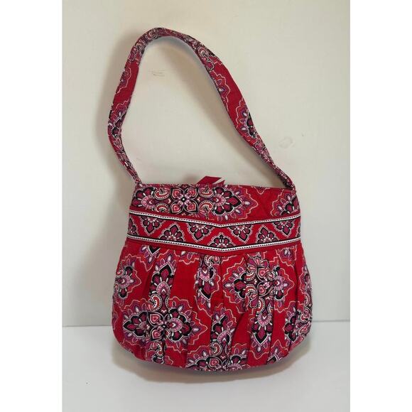 Vera Bradley | Bags | Vera Bradley Frankly Scarlet Hannah Pleated ...